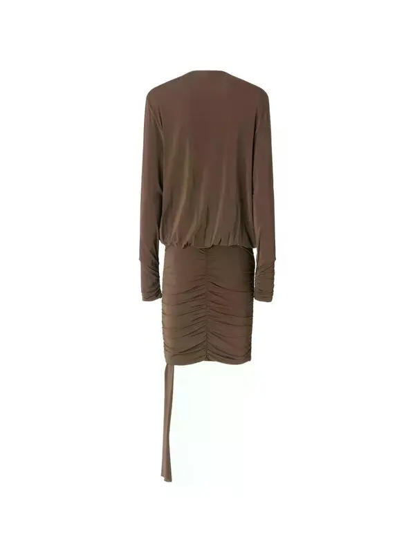 Pinko Ruched Draped Mini Dress