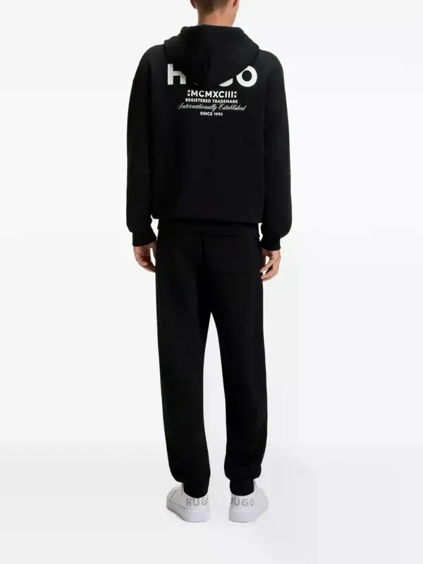 Hugo Zip Hoodie - Black