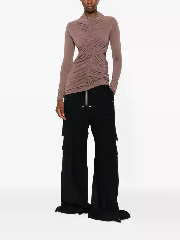 Rick Owens Sunpeel Ruched Cut-out Top