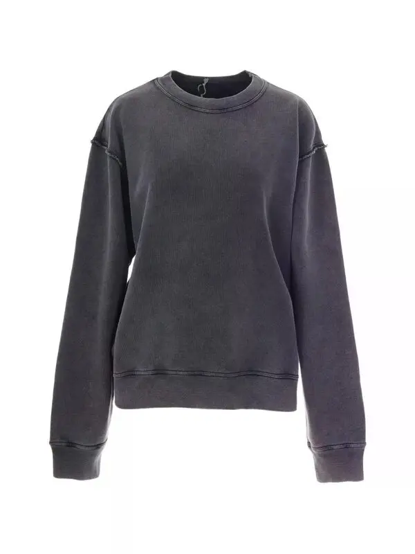 HAIKURE Open-back Raw-edge Sweatshirt