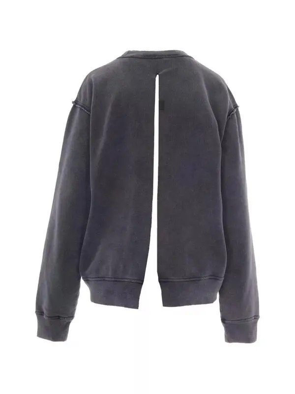 HAIKURE Open-back Raw-edge Sweatshirt