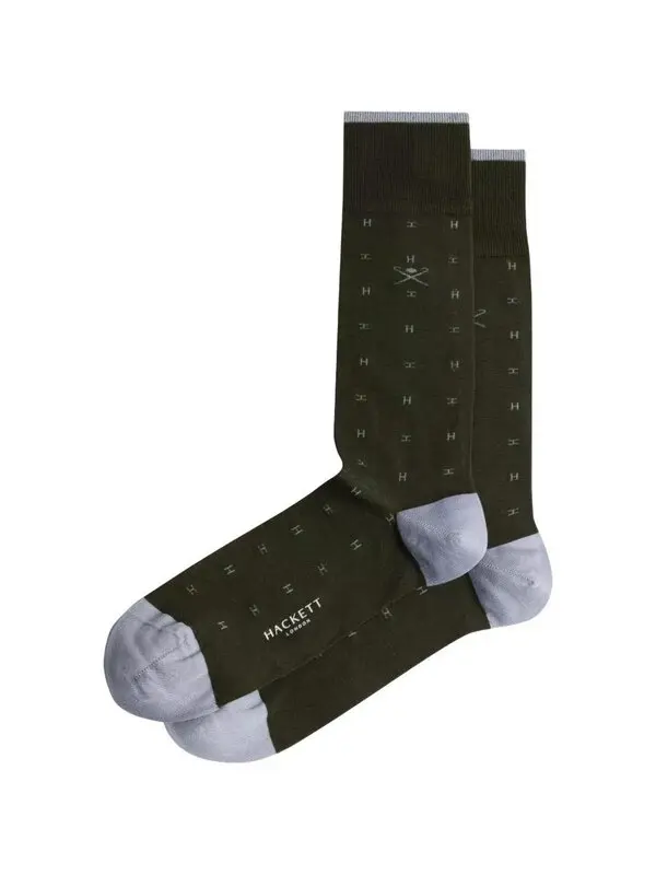 HACKETT LONDON Logo-jacquard Cotton Socks