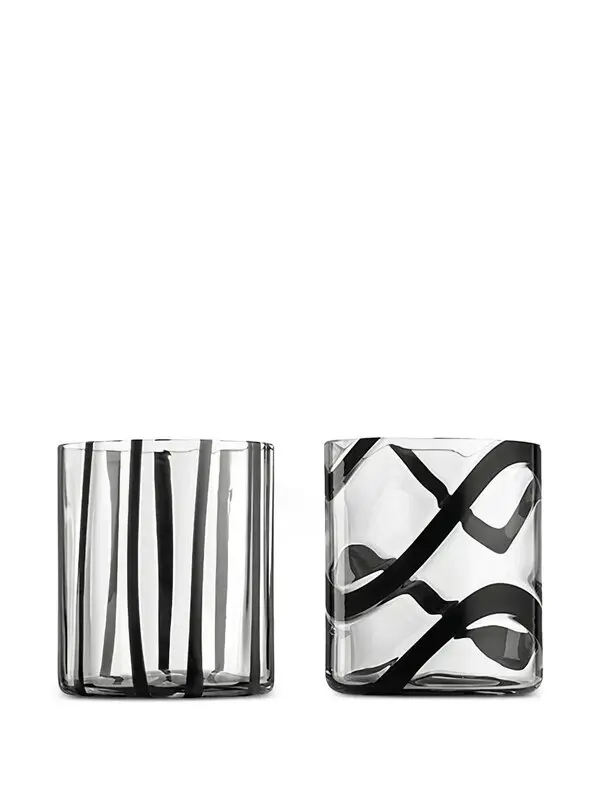 NASONMORETTI Cyrcus Striped Glasses - White