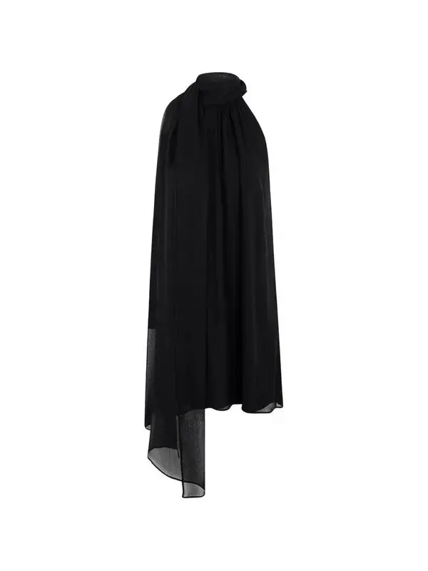 CAYET Mia Asymmetric Draped Mini Dress