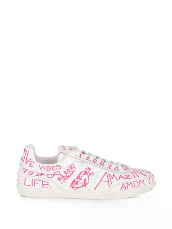 TOD'S Graffiti-print Leather Sneakers