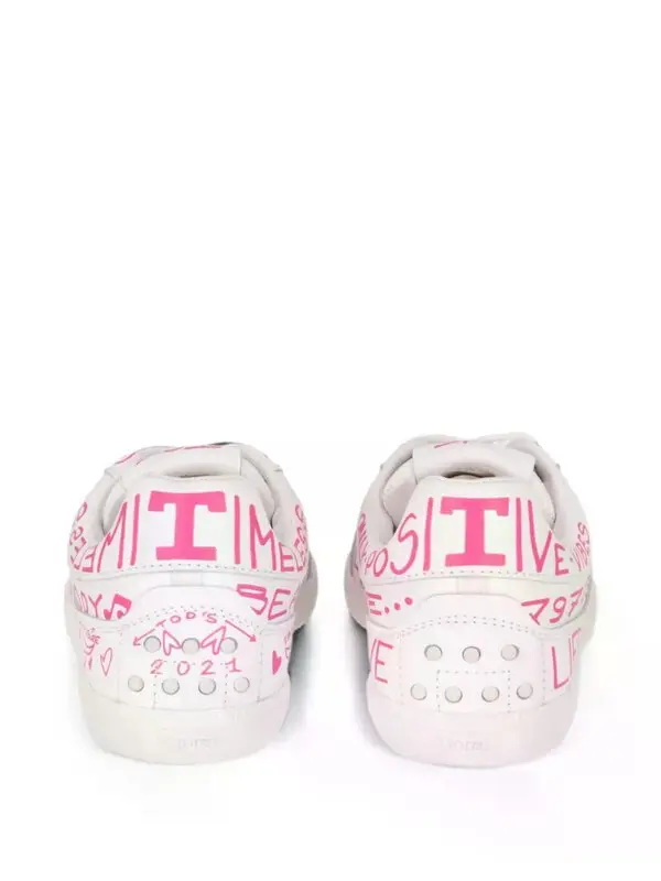 TOD'S Graffiti-print Leather Sneakers