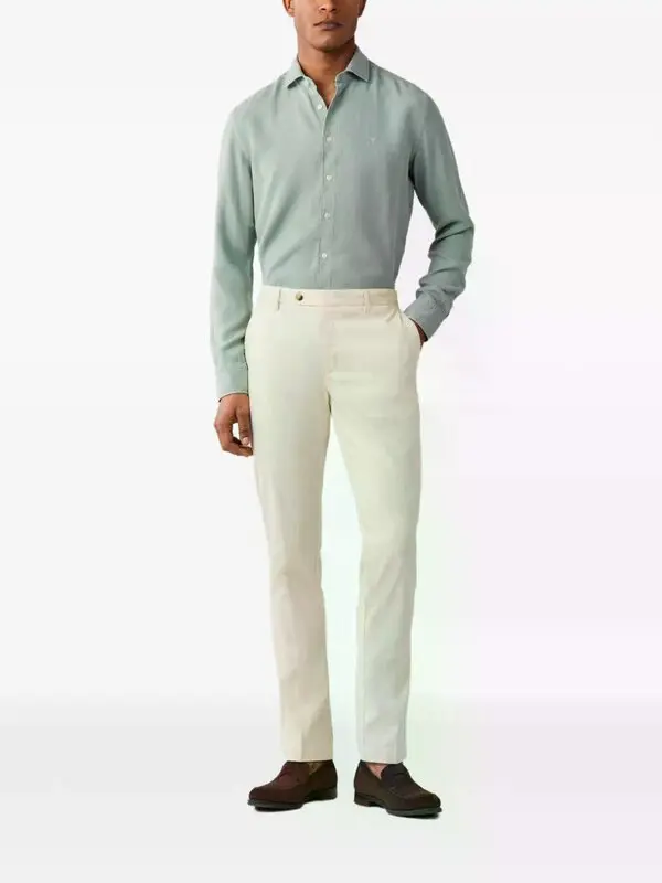 HACKETT LONDON Garment-dyed Textured Cotton Shirt