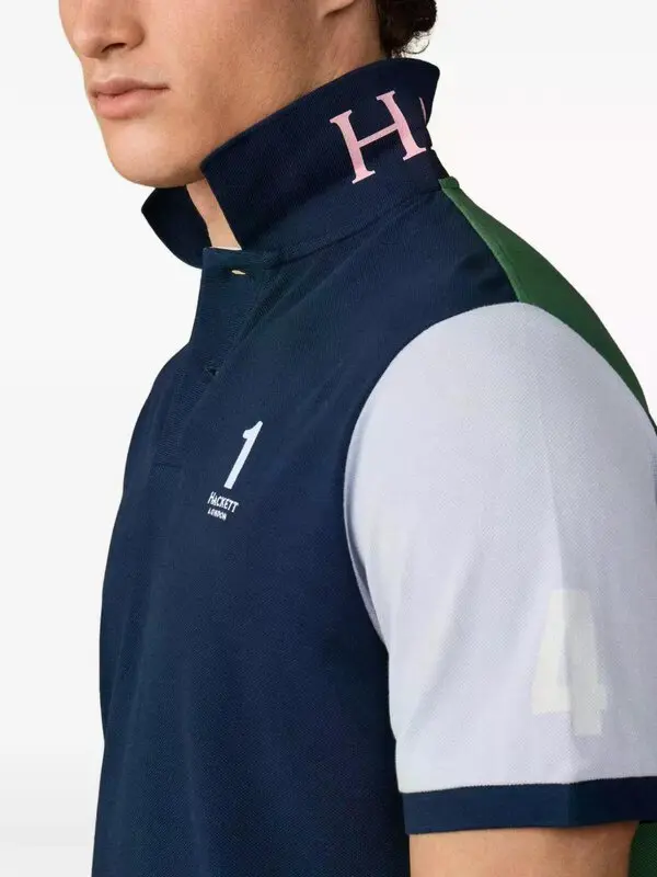 HACKETT LONDON Heritage Colour-block Polo Shirt