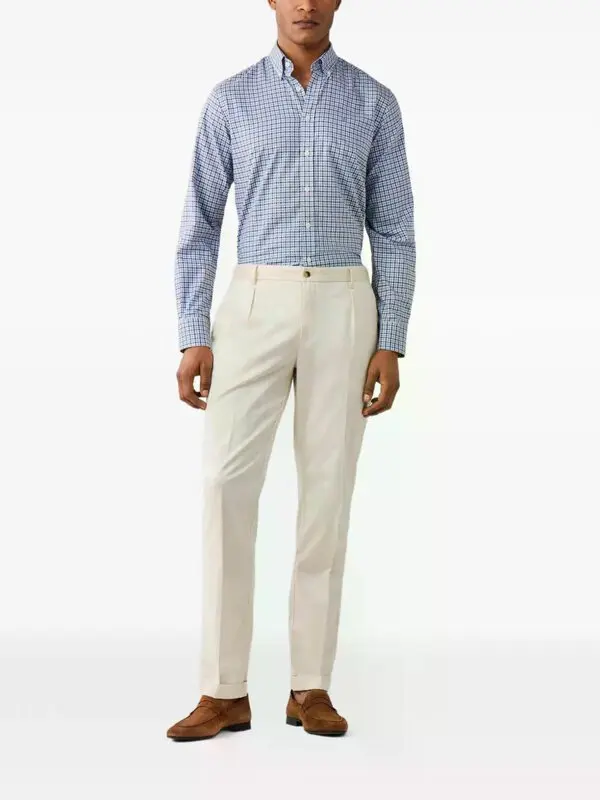 HACKETT LONDON Gingham Brompton-collar Shirt