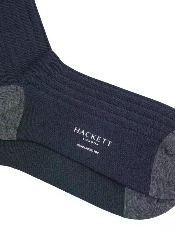 HACKETT LONDON Ribbed-knit Socks