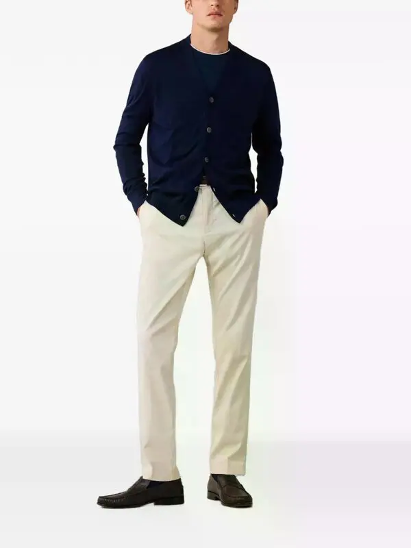 HACKETT LONDON Merino Wool V-neck Cardigan