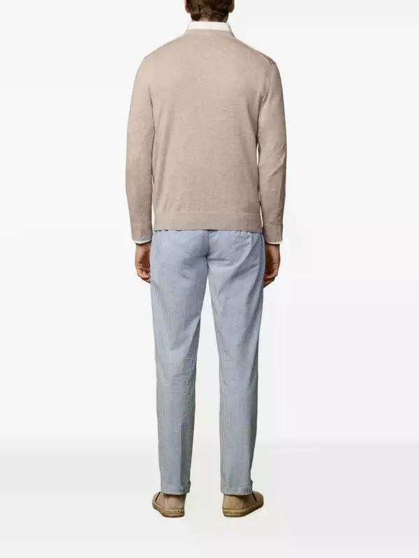 HACKETT LONDON Logo-embroidered V-neck Sweater