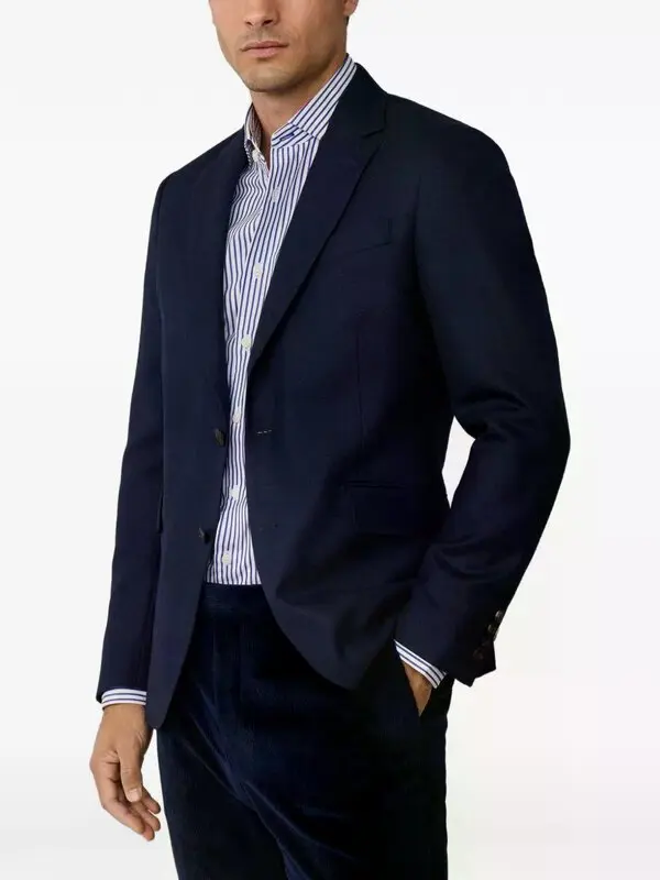 HACKETT LONDON Hopsack-weave Notch-lapel Blazer