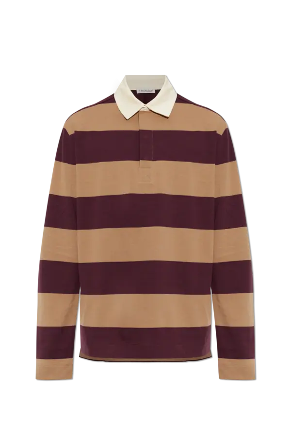 Moncler Long Sleeve Polo - Brown