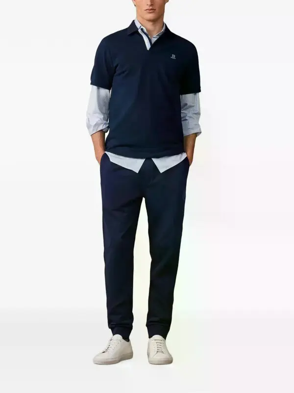 HACKETT LONDON Embroidered-logo Short-sleeve Polo Shirt