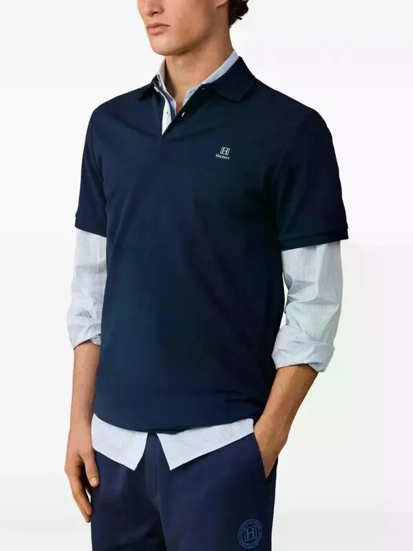 HACKETT LONDON Embroidered-logo Short-sleeve Polo Shirt