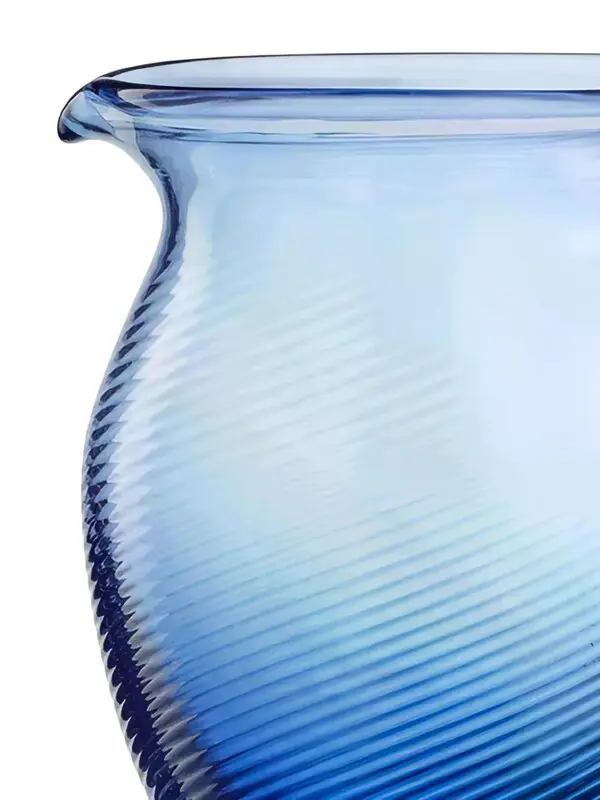 NASONMORETTI 3/62 Ribbed Glass Pitcher - Blue
