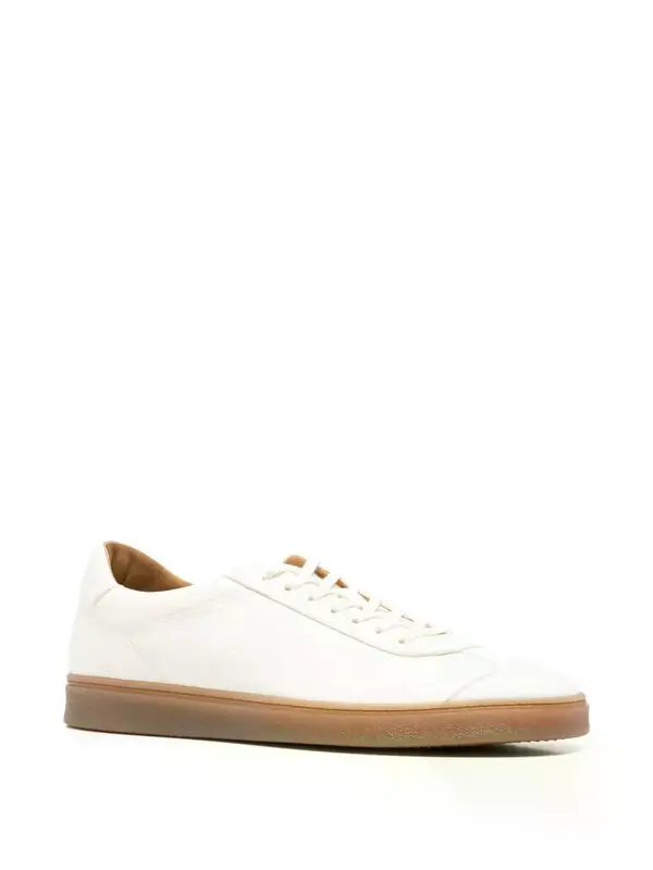 HENDERSON BARACCO Grained Leather Lace-up Sneakers