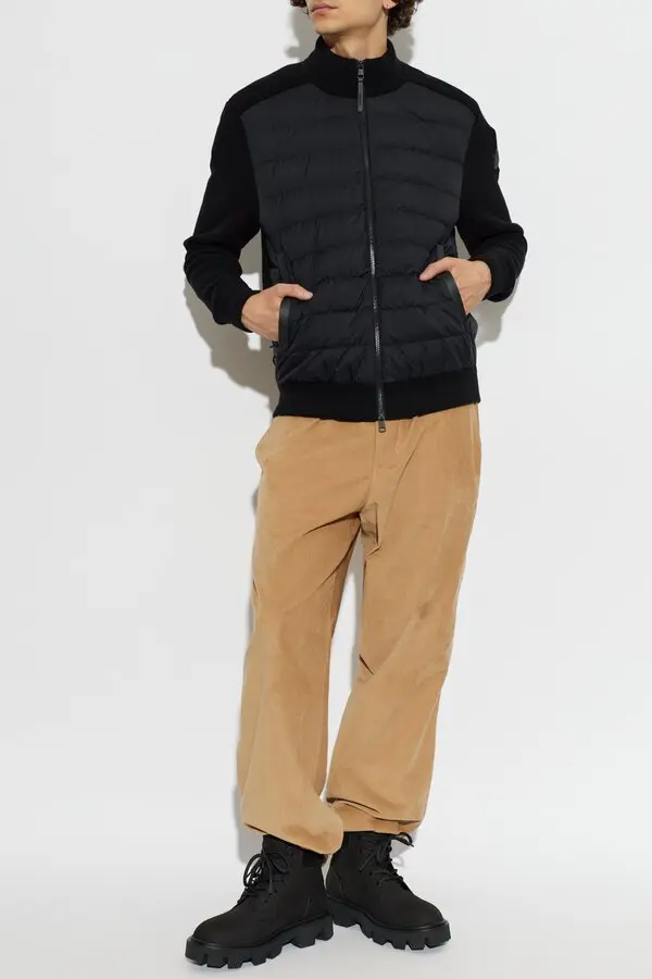 Moncler Cardigan With Quilted Front