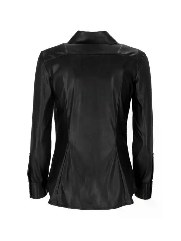 Elisabetta Franchi Logo-plaque Leather-effect Shirt