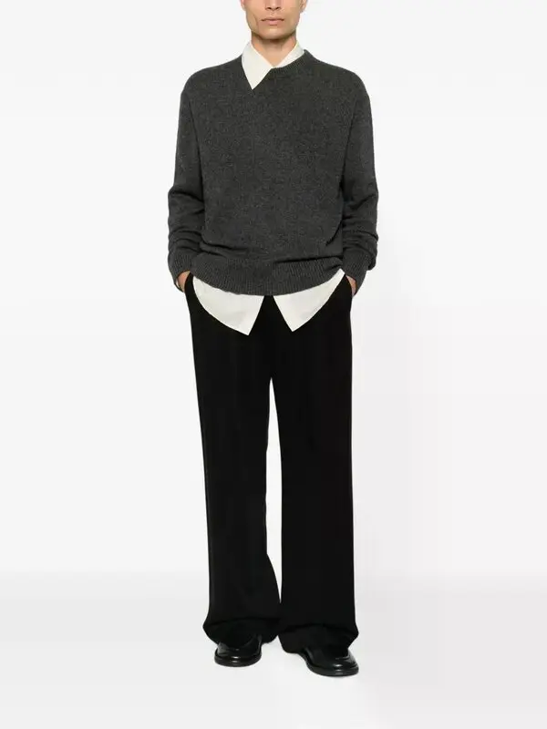 DIANA STUDIO Ribbed-trim Crew-neck Sweater - Grey