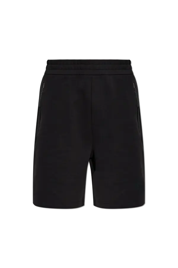 Moncler Sweat Shorts With Patch - Black