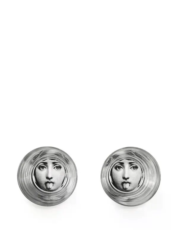 FORNASETTI Tema E Variazioni Glasses Set - Black