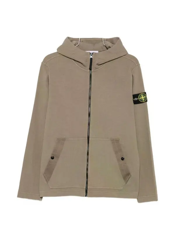 Stone Island Logo-patch Zip-up Hoodie