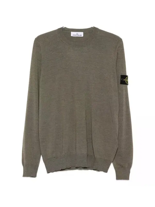 Stone Island Logo-patch Crew-neck Sweater