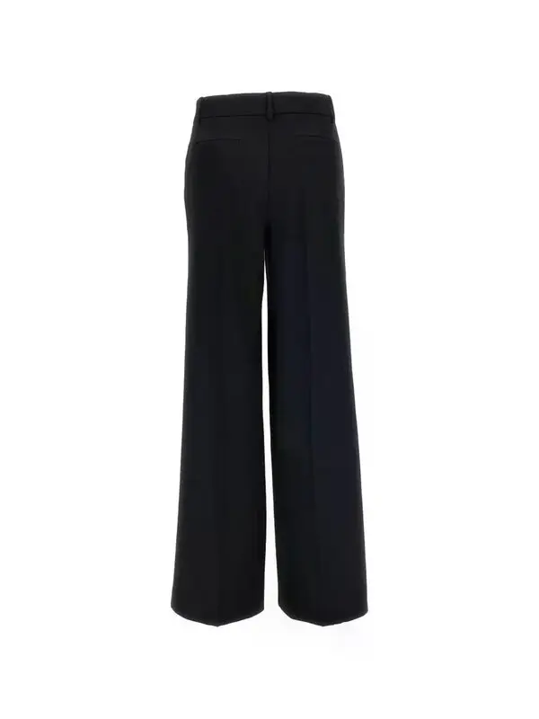 P.a.r.o.s.h Wide-leg High-waisted Trousers - Black