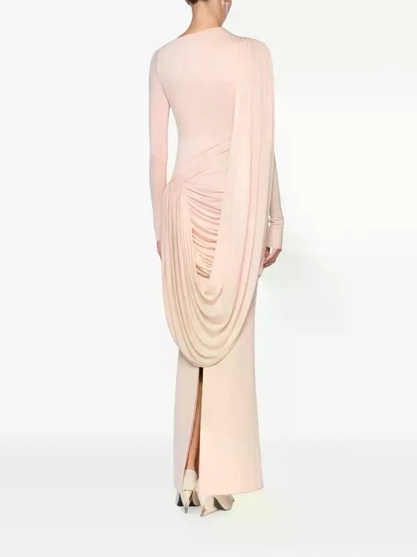 CHATS BY C.DAM Asymmetrical Draped Maxi Dress