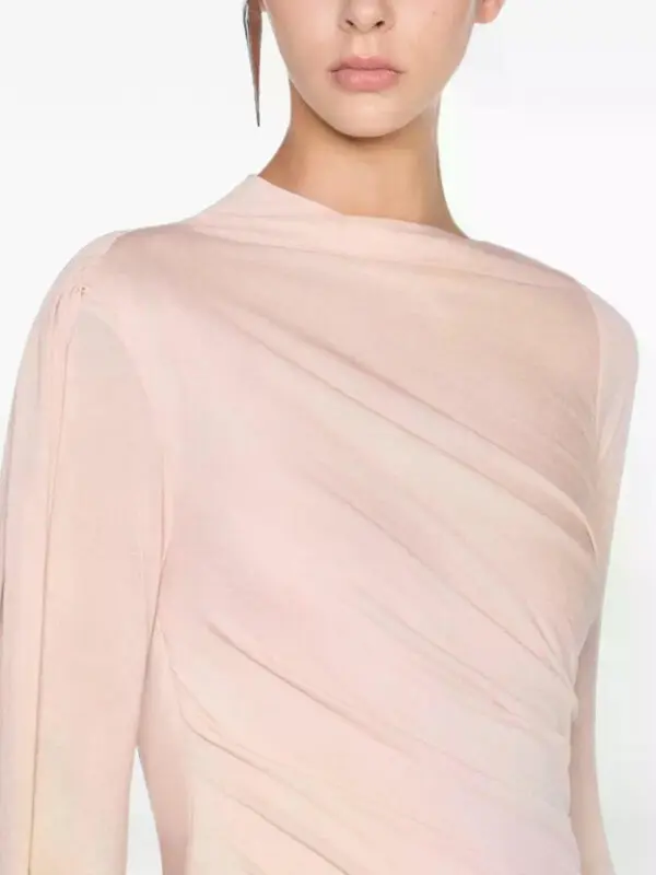 CHATS BY C.DAM Asymmetrical Draped Maxi Dress