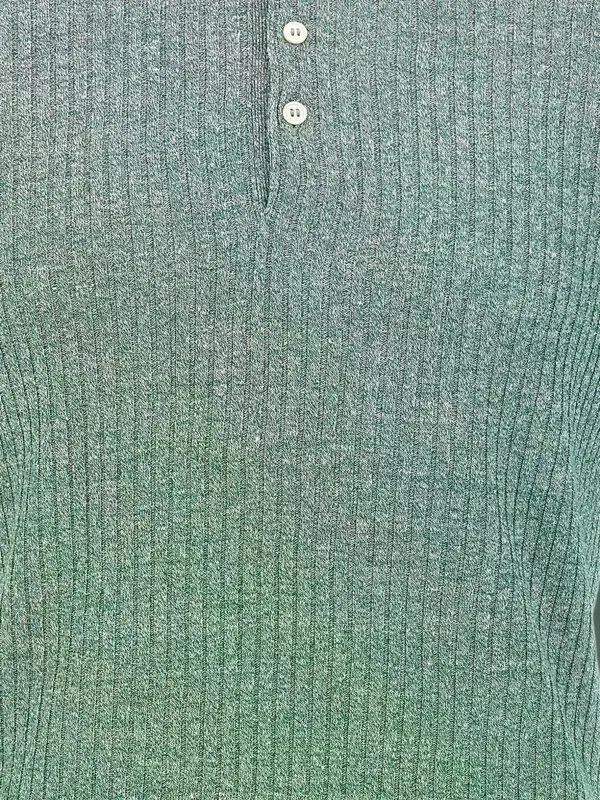 GRAN SASSO Ribbed-knit Polo Shirt