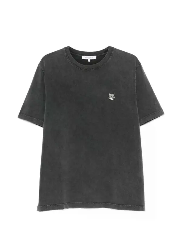 Maison Kitsuné Faded-effect Fox Head T-shirt - Grey