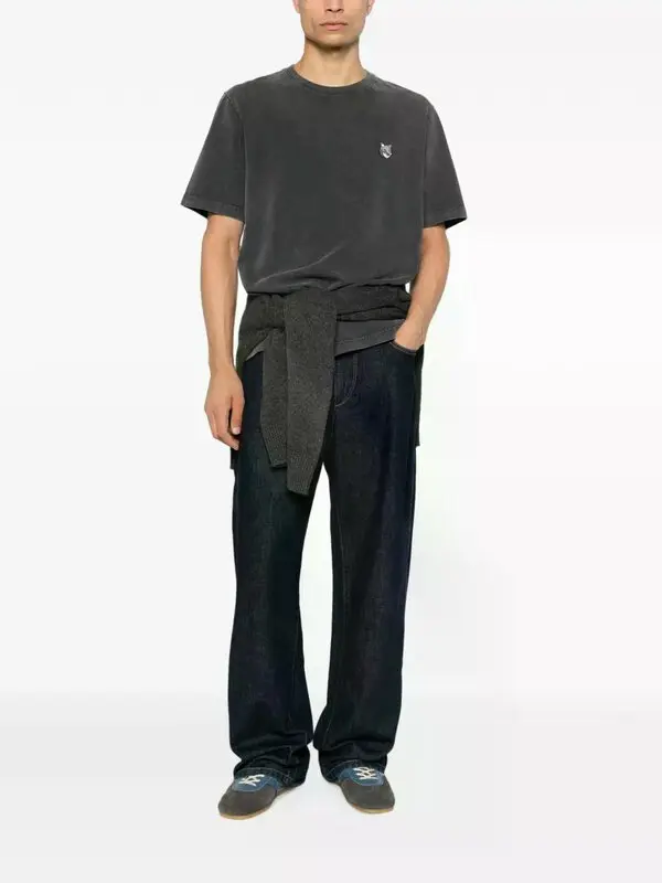Maison Kitsuné Faded-effect Fox Head T-shirt