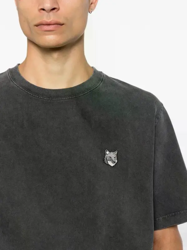 Maison Kitsuné Faded-effect Fox Head T-shirt