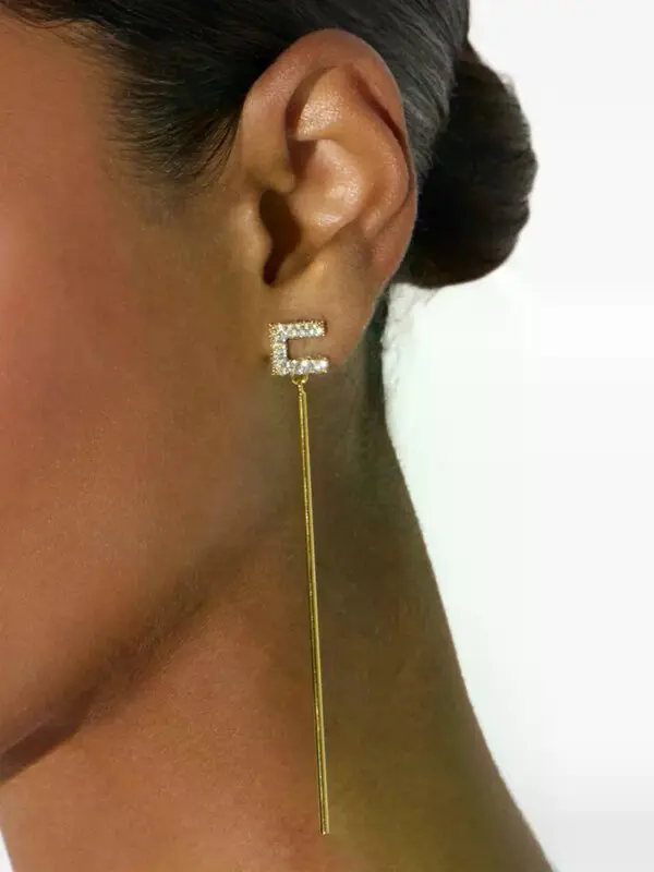Elisabetta Franchi Earrings With Rhinestones