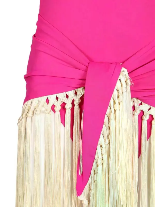 TALLER MARMO Yacare Fringe-trimmed Swimsuit