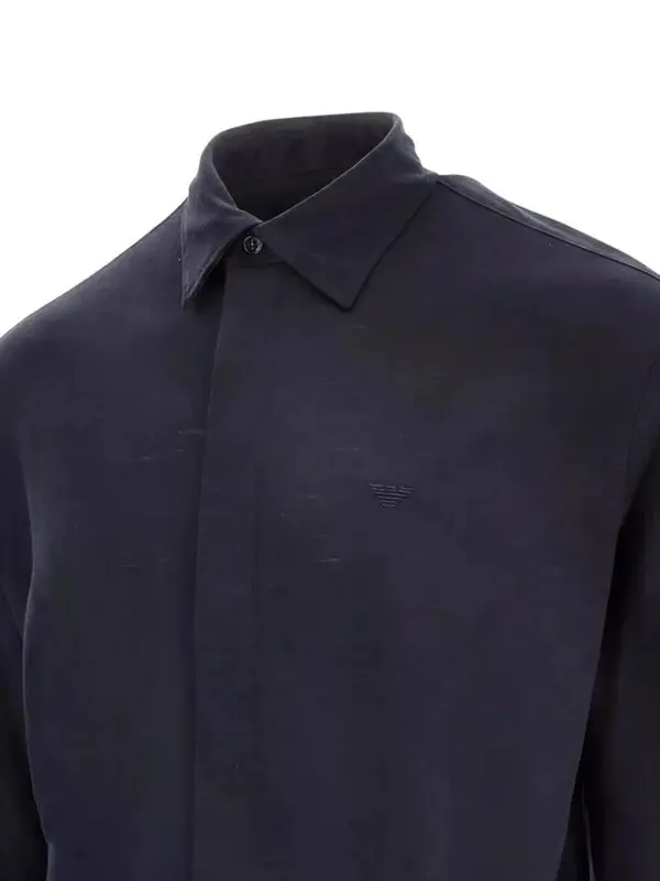 Emporio Armani Concealed-fastening Wool Shirt