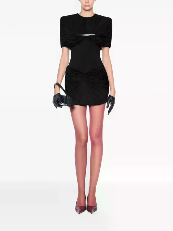 CHATS BY C.DAM Draped Mini Dress