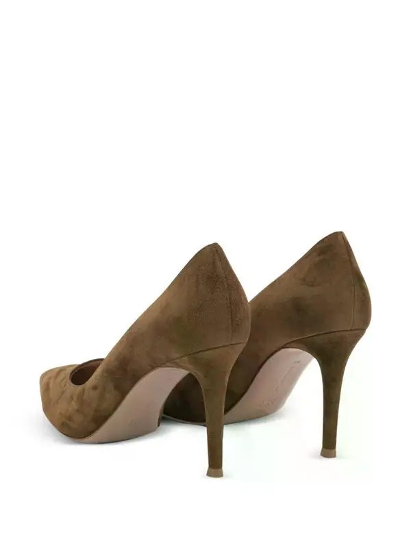 GIANVITO ROSSI Suede Pointed-toe Pumps