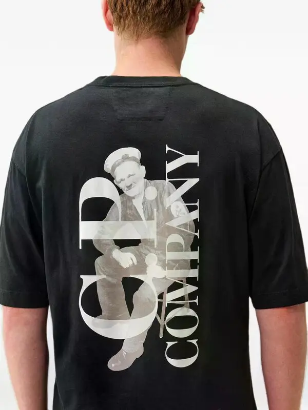 C.P. COMPANY 30/1 Jersey Short Sleeve British Sailor T-shirt - Black