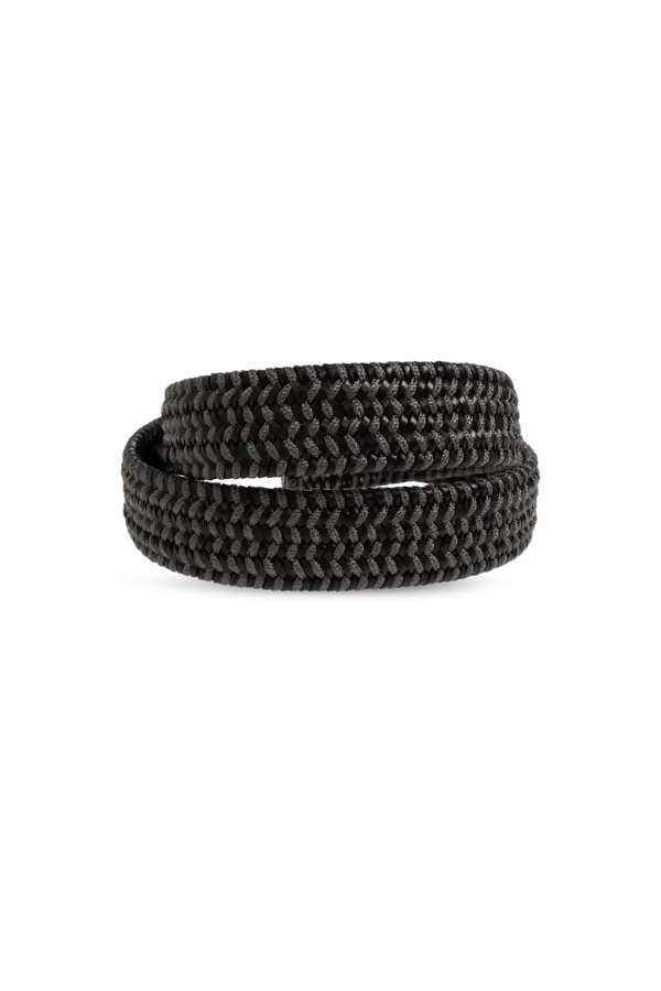 Paul & Shark Braided Textile Belt With Leather Trim