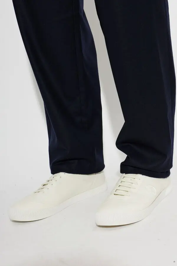 Giorgio Armani Leather Sports Shoes - Cream