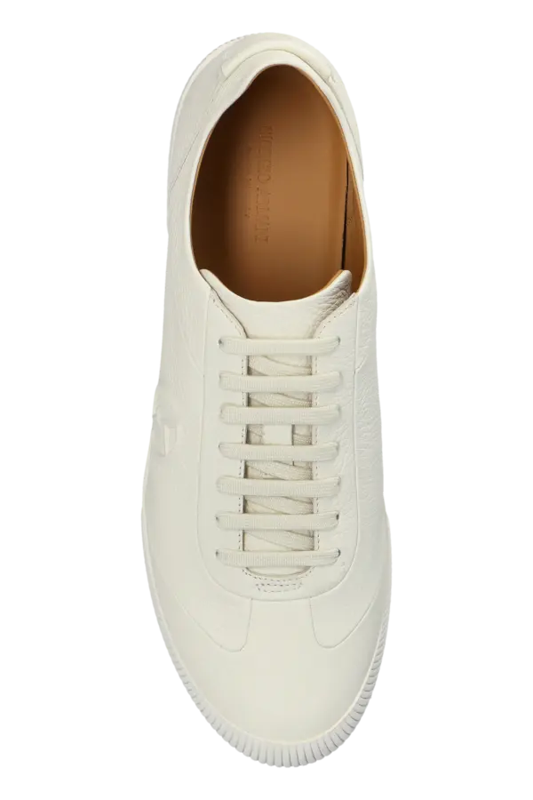 Giorgio Armani Leather Sports Shoes - Cream