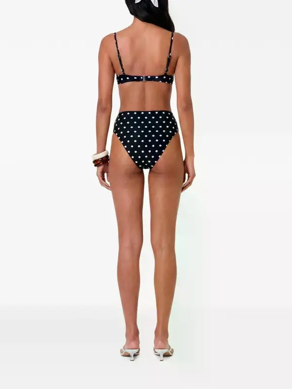 NICHOLAS Nerea High-waist Bikini Bottoms - Black