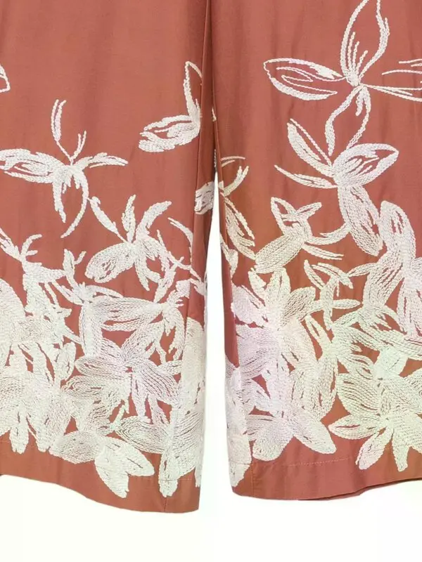 Liviana Conti Leaf-embroidered Trousers