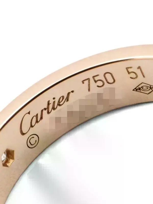 Cartier 18k Rose Gold Diamond Love Ring