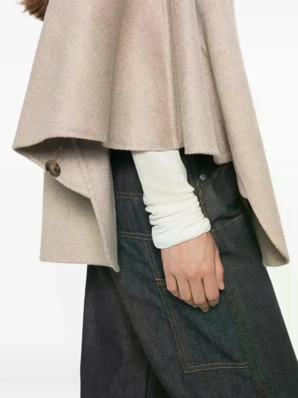 Max Mara Aospite Double-breasted Cape-style Jacket