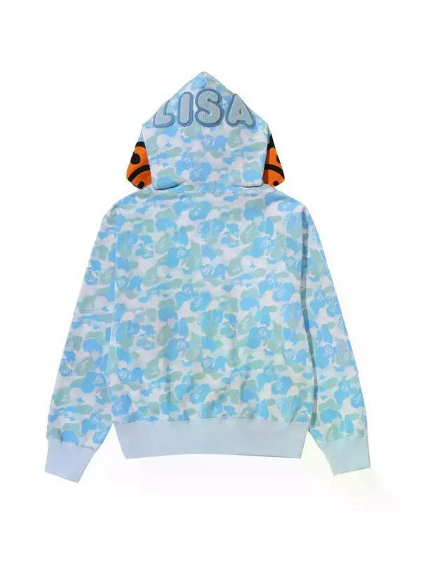 A BATHING APE Full Zip Camouflage Hoodie - Blue